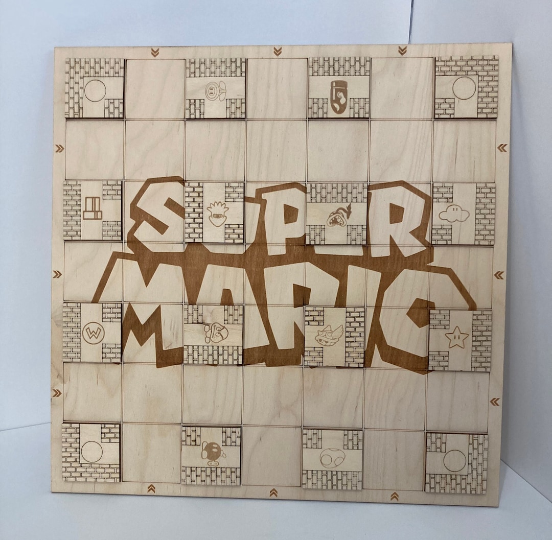 Laser Cut Wooden Game Board, Custom Maze Labyrinth-style Tile Game ...