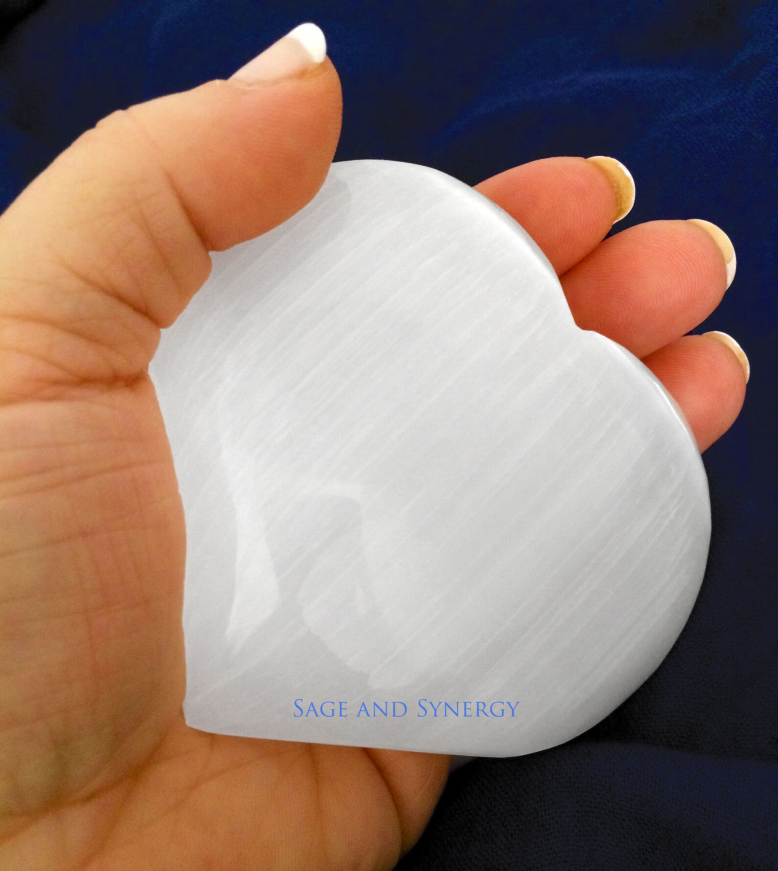 Selenite Hearts Palm Stone Specimen Reiki Crystal Healing - Etsy