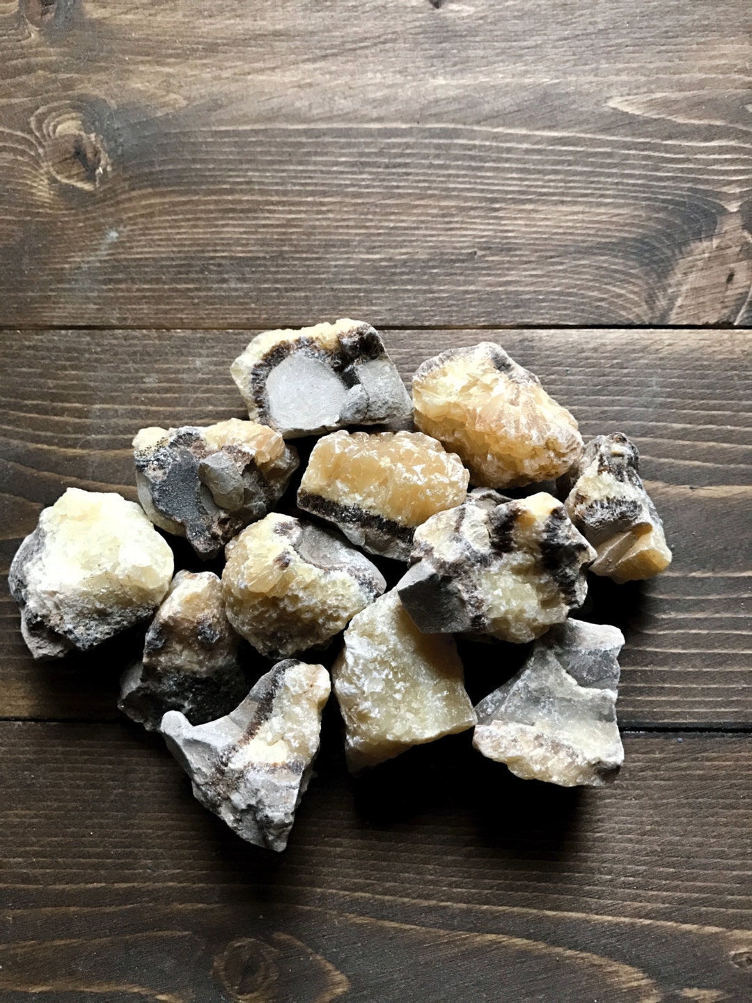 Raw Septarian Healing Crystals, Septarian Nodule Healing Stones, Yellow ...