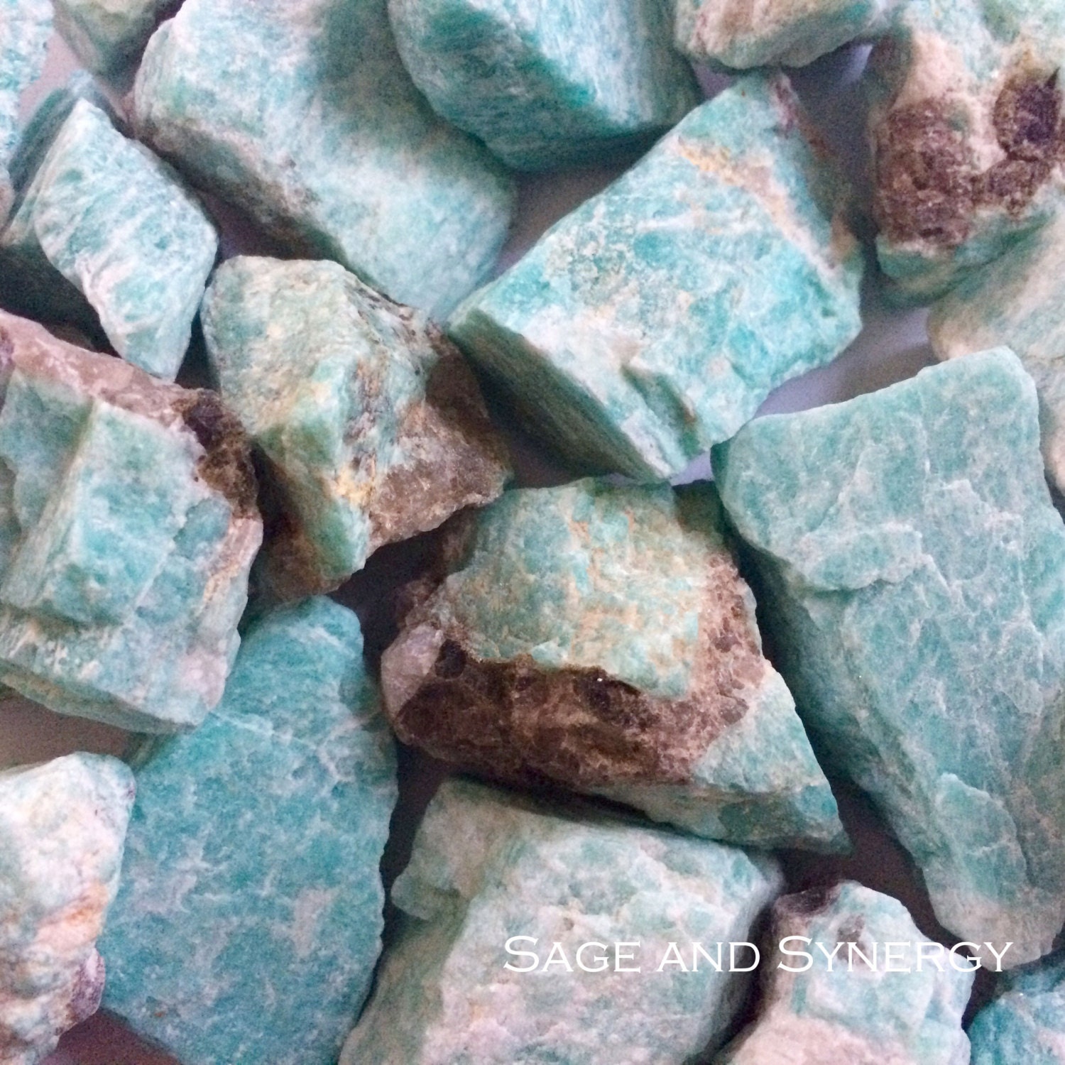 Raw Amazonite Mineral Specimen Blue Lapidary Gemstones | Etsy