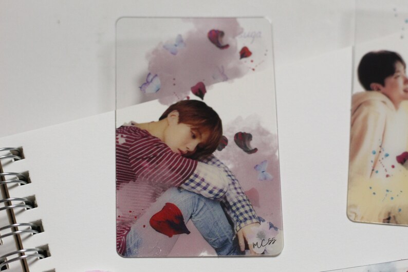 BTS Photocards Pastel Watercolor Clear Cards | Etsy