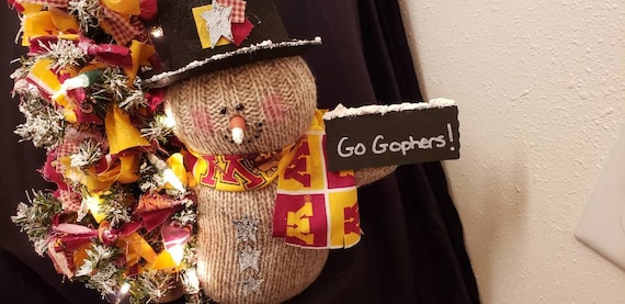 Minnesota Gophers Snowman | Etsy