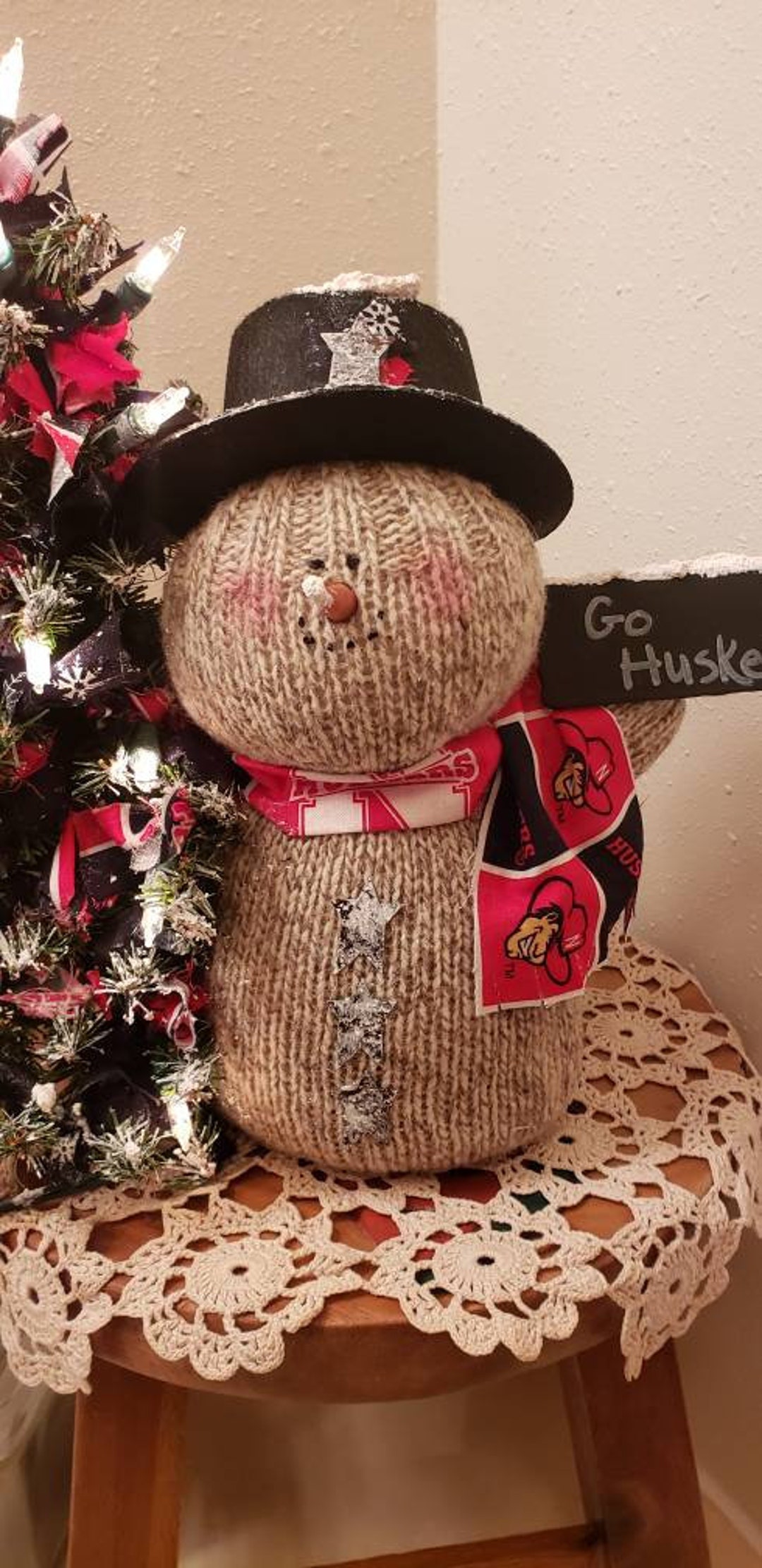 Nebraska Corn Huskers Snowman - Etsy