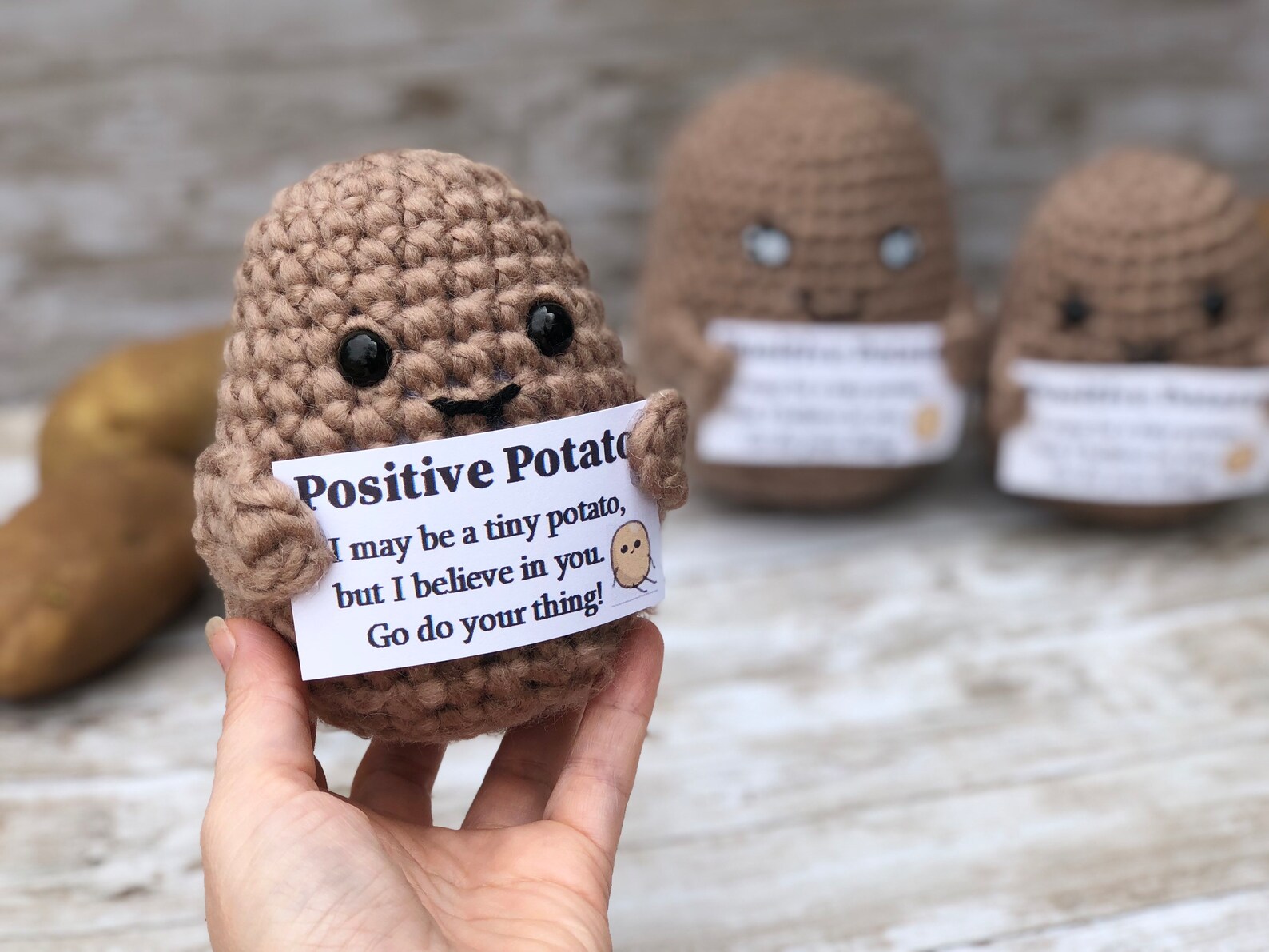 Crochet Positive Potato Crocheted Potato Birthday - Etsy