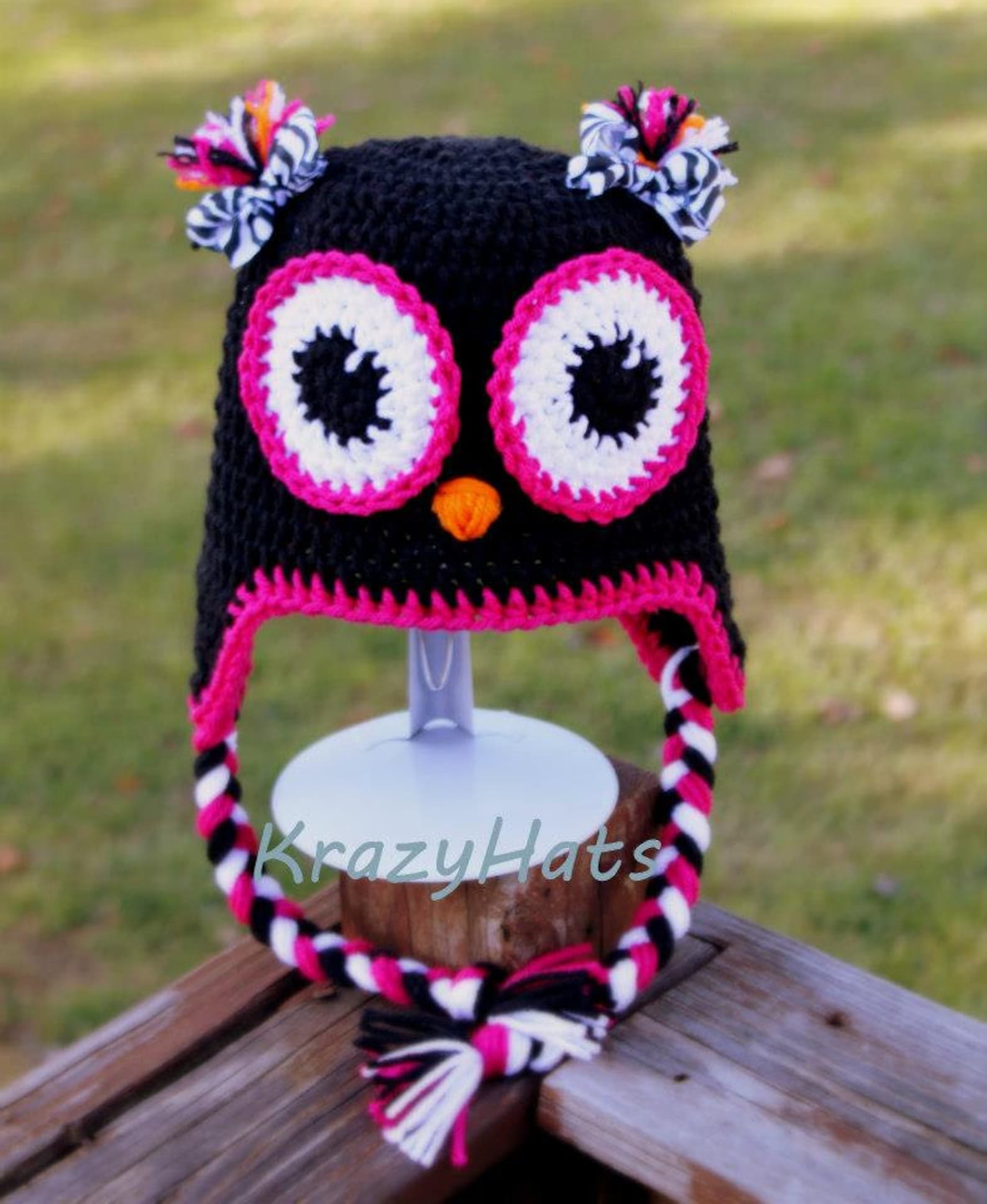 Crochet Owl Hat Handmade Hat Crocheted Owl Hat Birthday - Etsy