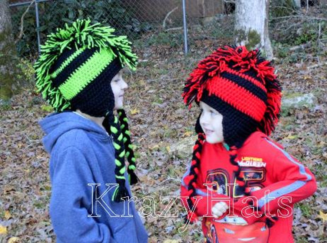 Crochet Mohawk Hat. Handmade Mohawk Hat. Fun Hat, Birthday Gift - Etsy