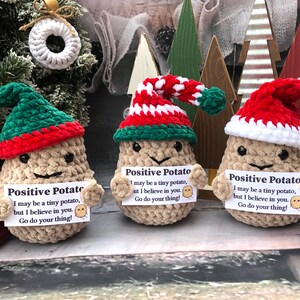 Crochet Positive Potato, Santa Crocheted Potato, Birthday Gift ...