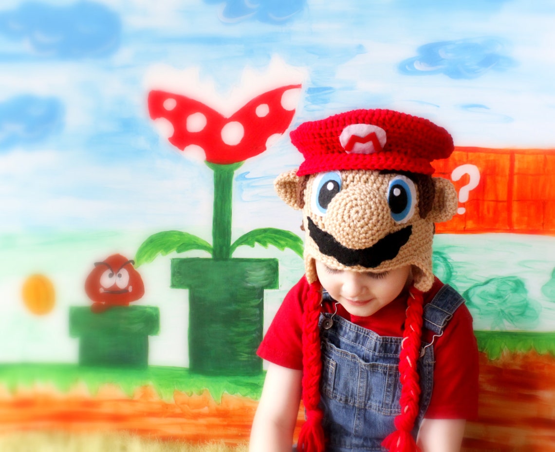 Crochet Mario, Luigi Hat. Made to Order. Handmade Beanie. Birthday Gift ...