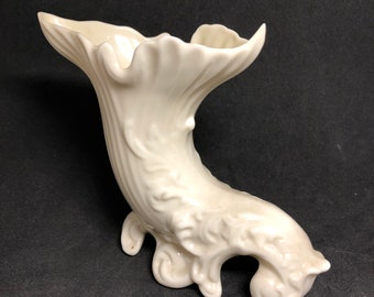 Sweet Vintage Hand Painted Cornucopia Ceramic Vase Precious - Etsy