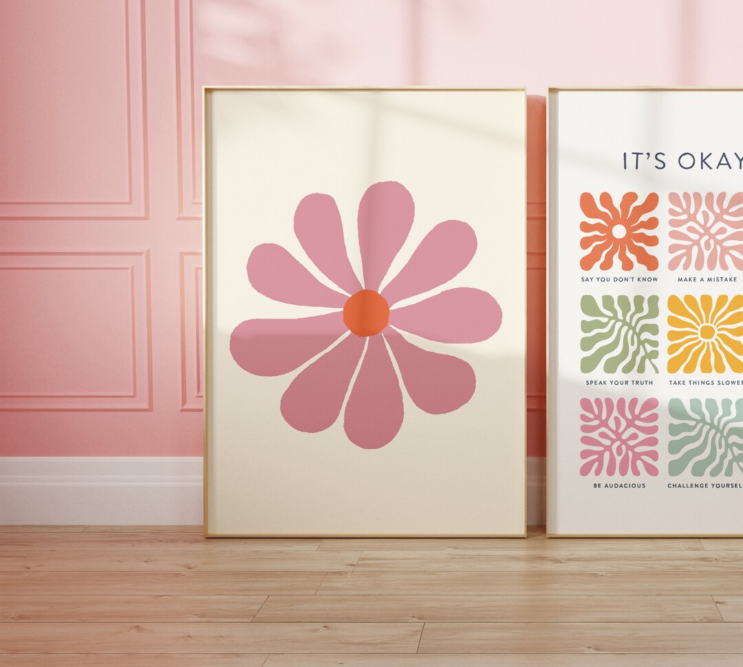 Flower Power Poster Home Decor Wall Art - Etsy