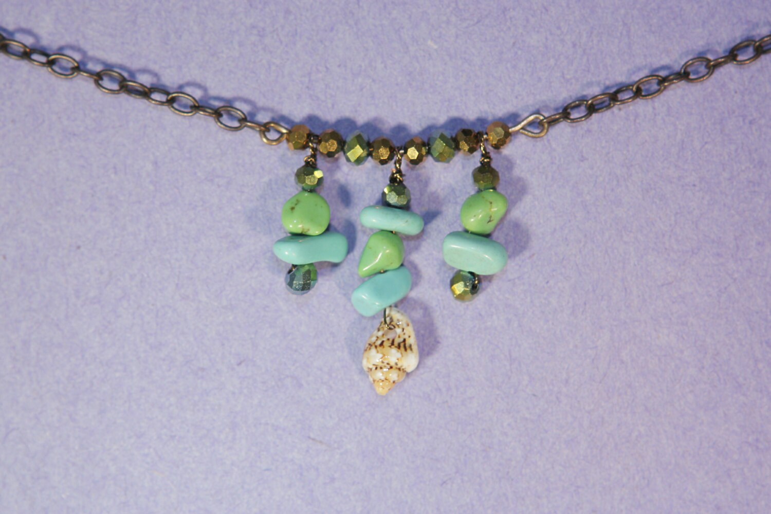 Turquoise Little Shell Necklace - Etsy