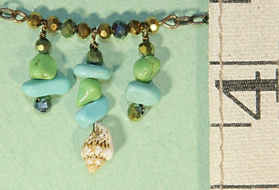 Turquoise Little Shell Necklace - Etsy