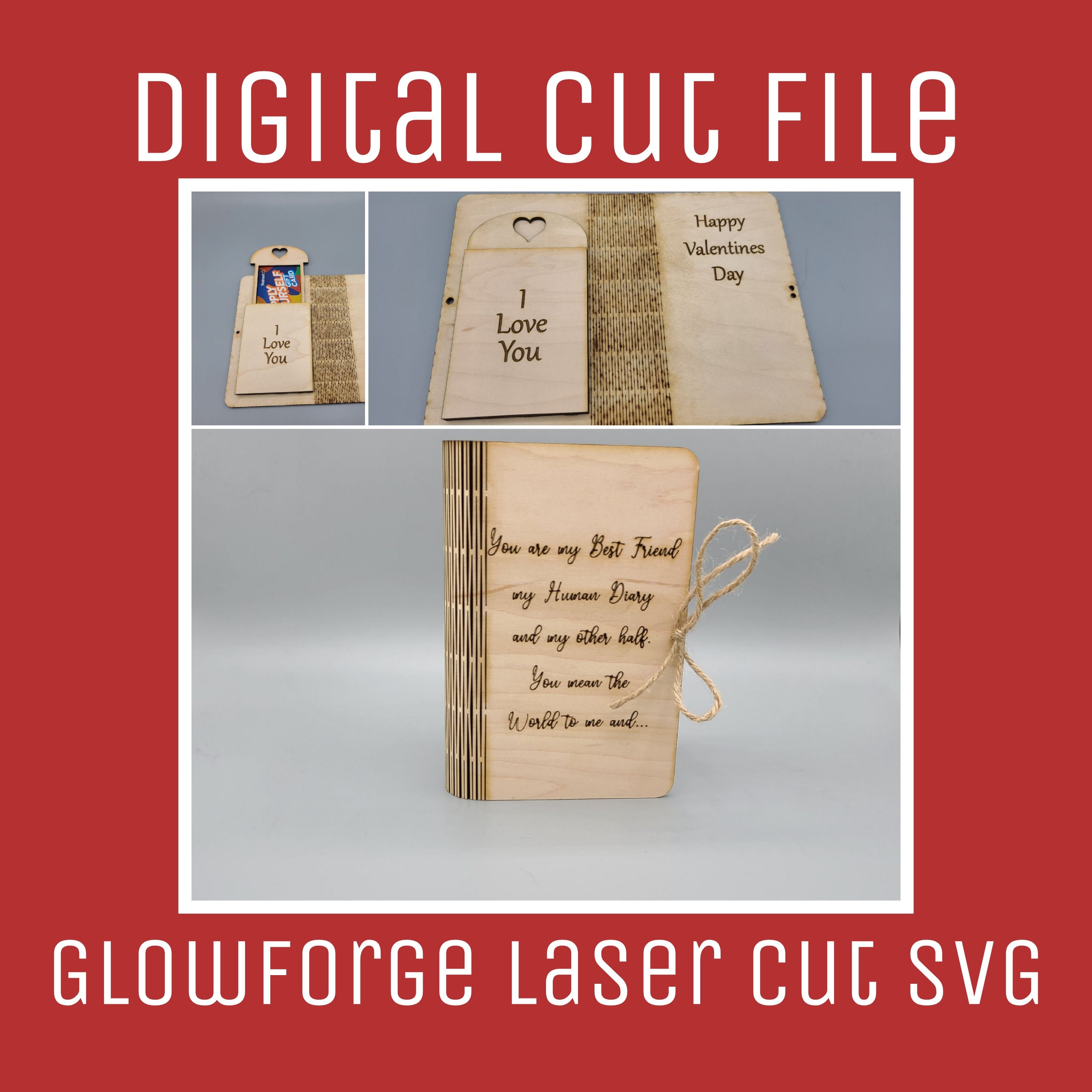 Gift Card Holder/Book/Card DIGITAL SVG FILE | Etsy