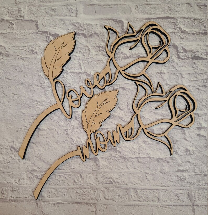 Long Stem Rose SVG File Customizable - Etsy Canada