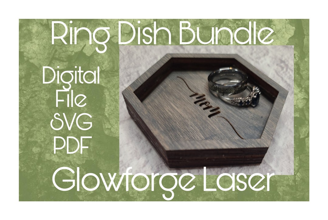 Ring Dish Trinket Holder SVG File (hexagon, Circle, Rounded Square ...