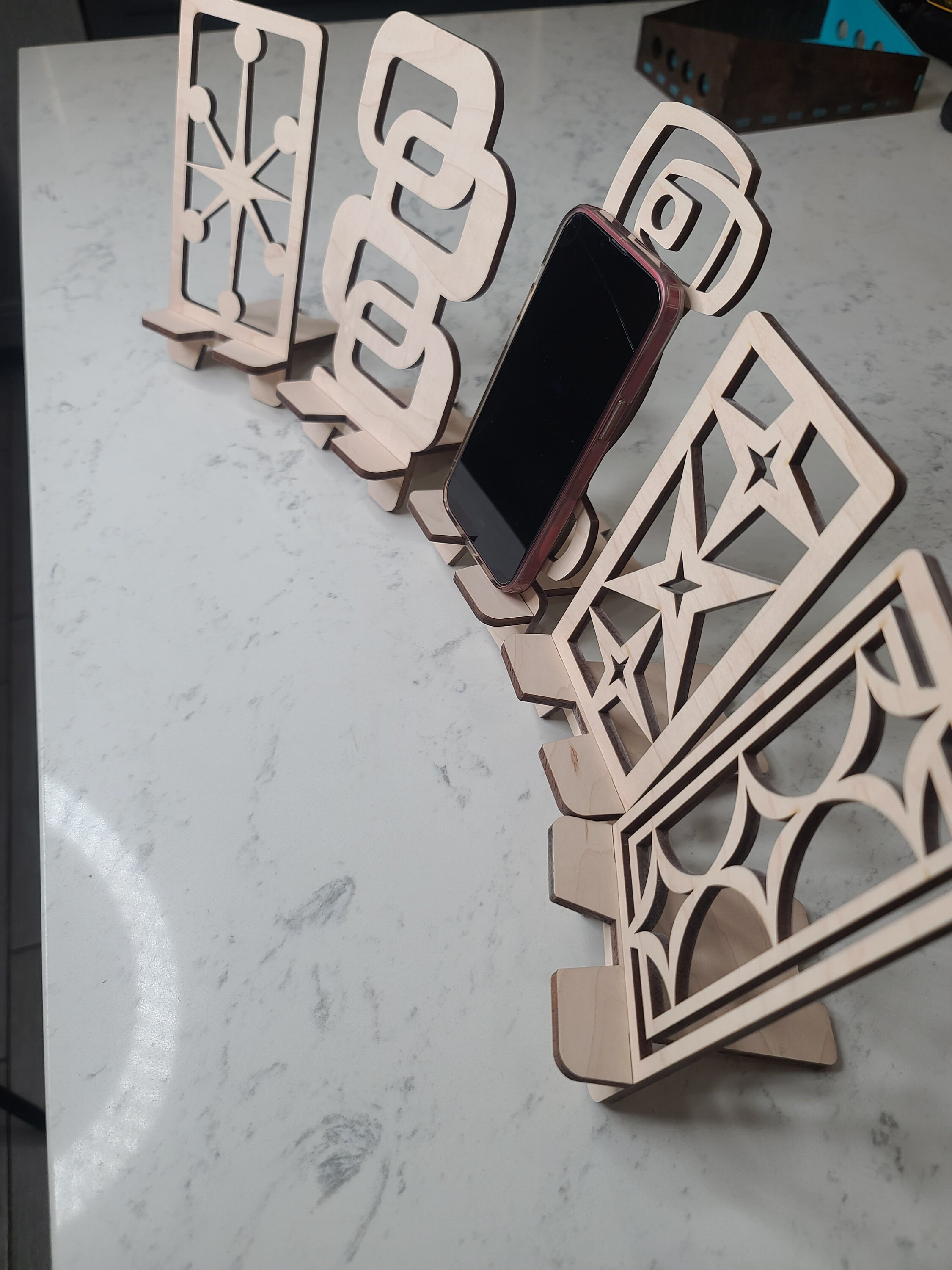 Mid Century Modern Style Cell Phone Stands DIGITAL File SVG - Etsy