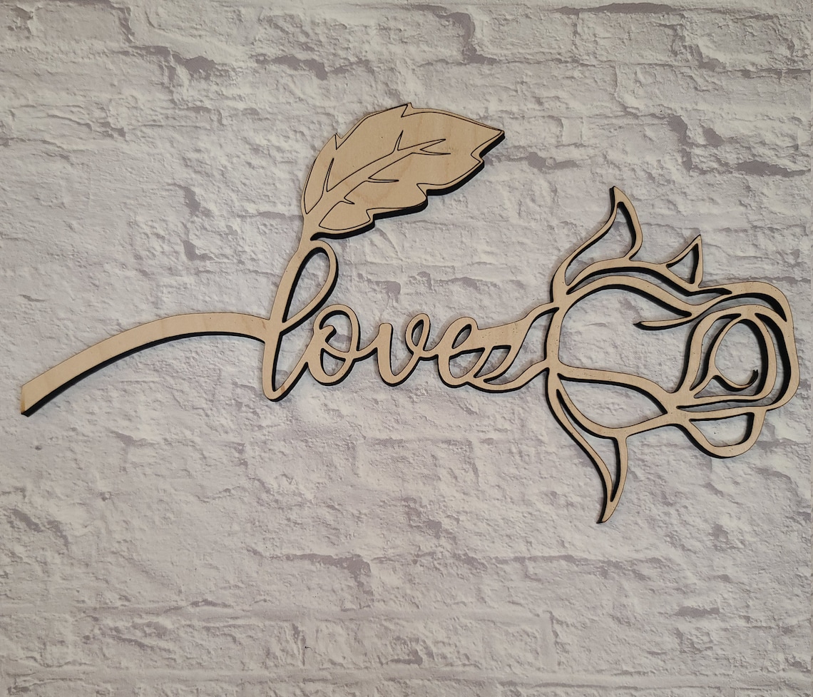 Long Stem Rose SVG File Customizable - Etsy Canada