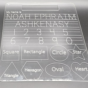 Childs ABC 123 Shapes Tracing Pad SVG FILE / Svg, Pdf, Png - Etsy