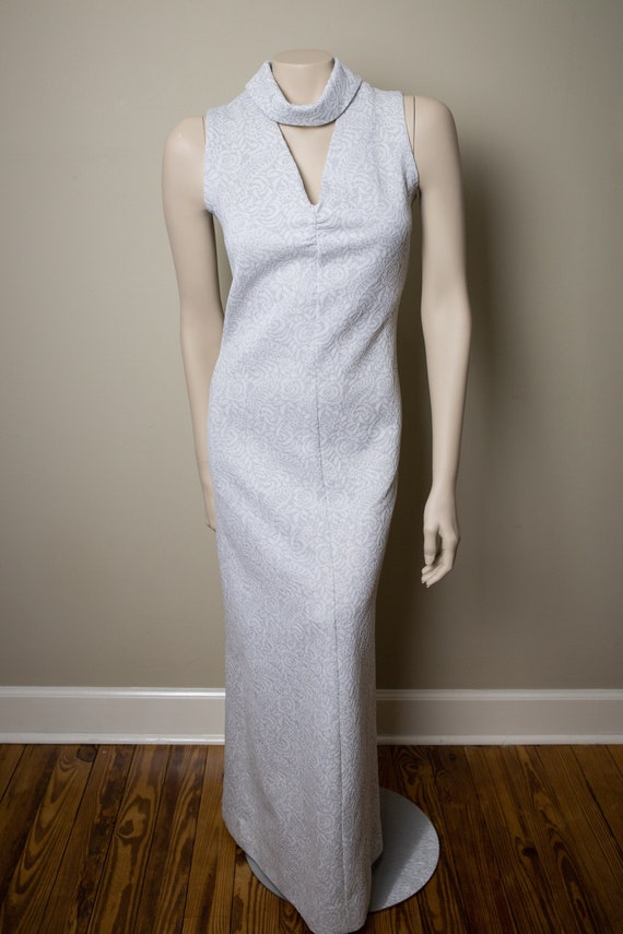 70's silver sparkle mod party dress | S - Gem