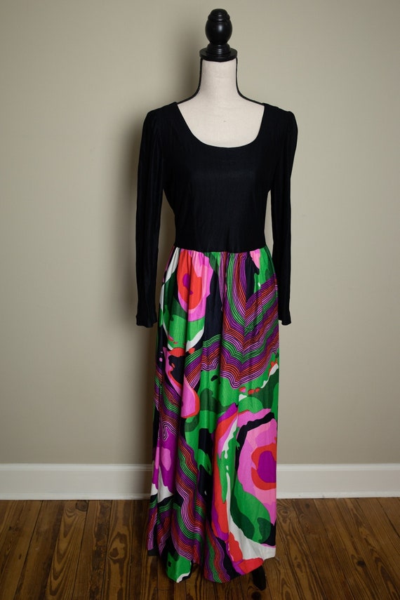 Vintage psychedelic maxi dress | M - Gem