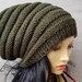 Extra Large Slouchy Beanie, Handmade Hat for Long Hair Dreadlocks ...