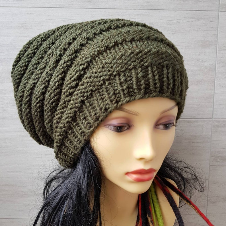 Extra Large Slouchy Beanie Handmade Hat for Long Hair - Etsy
