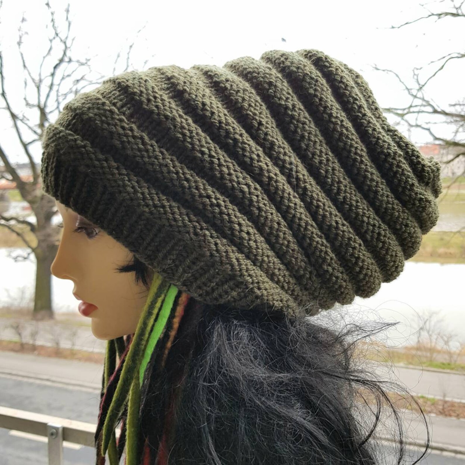 Dreadlock Hat Extra Large Slouchy Beanie for Mens Womens - Etsy