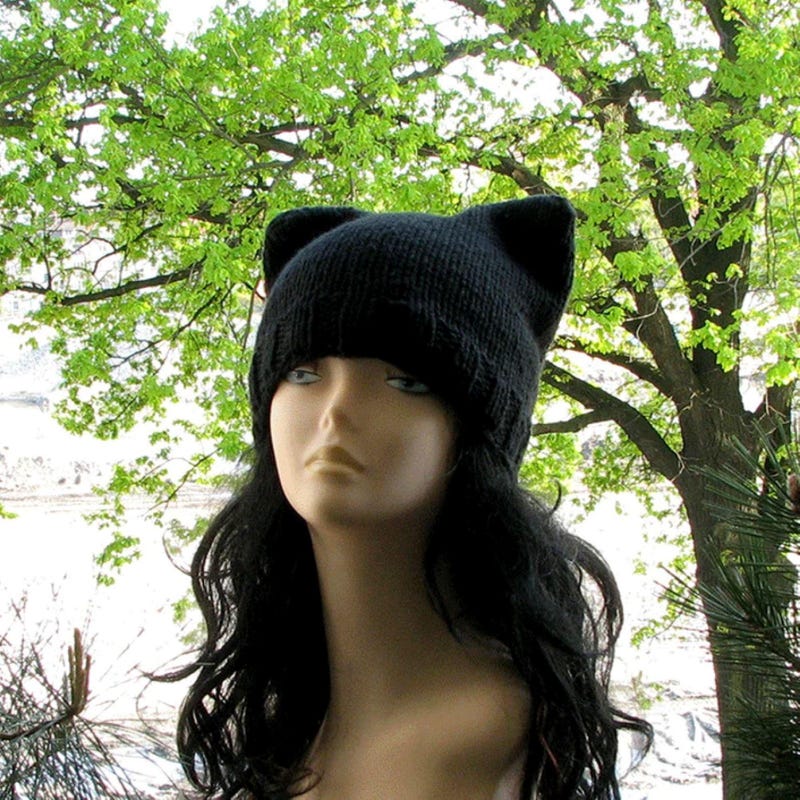 Cat Knit Hat - Etsy