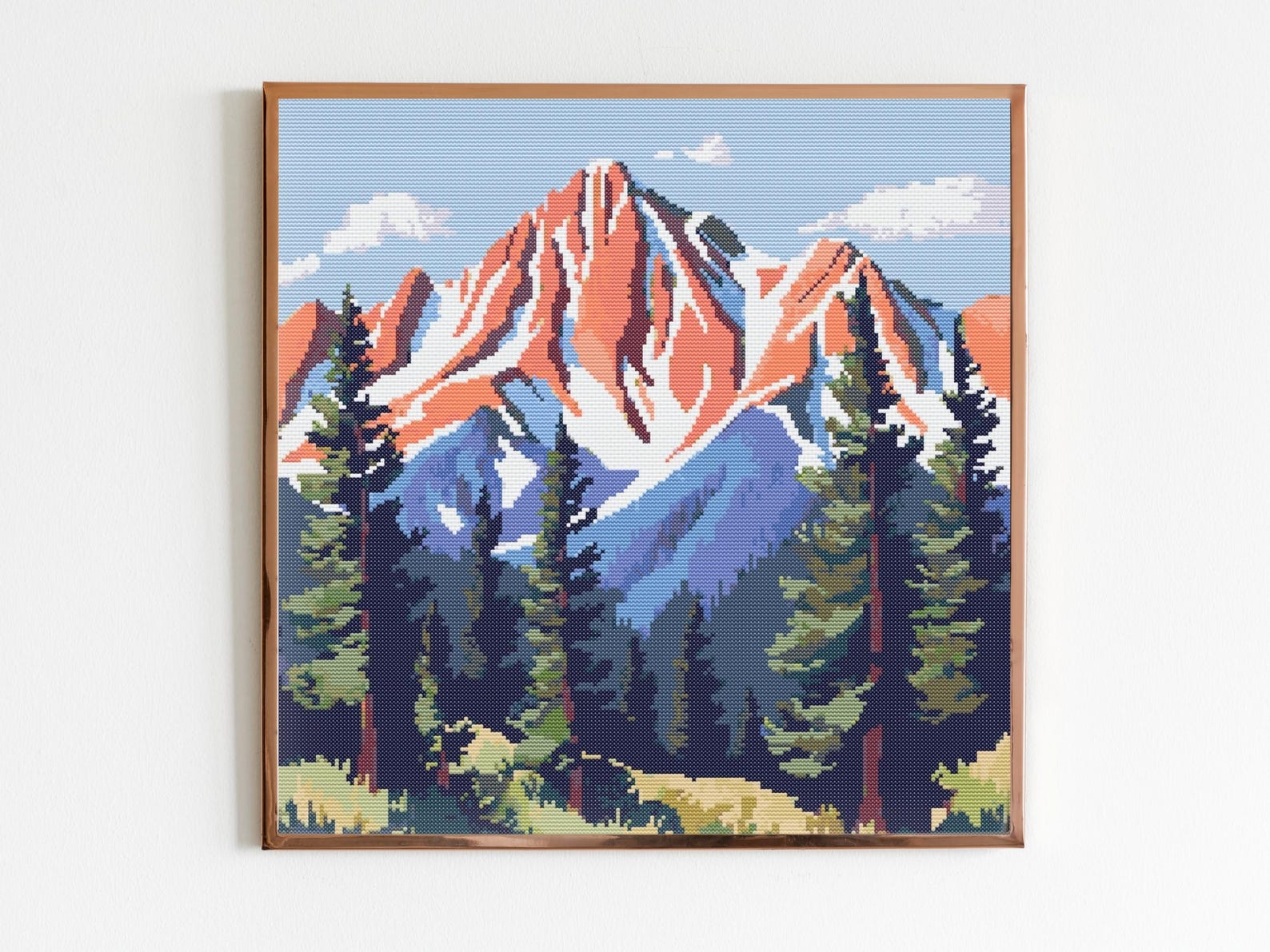 Colorado Mountains Cross Stitch Sewing Embroidery Pattern Instant ...