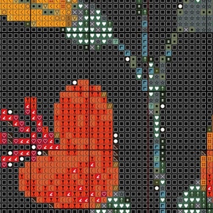 Folklore Style Woodland Floral Cross Stitch Pattern Sewing Modern ...