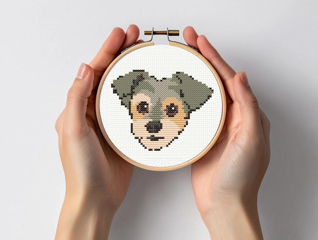 Mini Cute Dog Cross Stitch Pattern Sewing Embroidery Wildlife Nursery ...