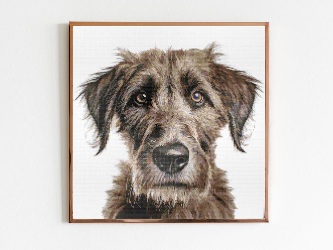 Irish Wolfhound Dog Cross Stitch Pattern Sewing Embroidery DMC Wildlife ...