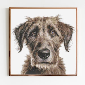 Irish Wolfhound Dog Cross Stitch Pattern Sewing Embroidery DMC Wildlife ...