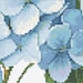 Blue Hydrangea Botanical Cross Stitch Sewing Modern Embroidery Pattern ...