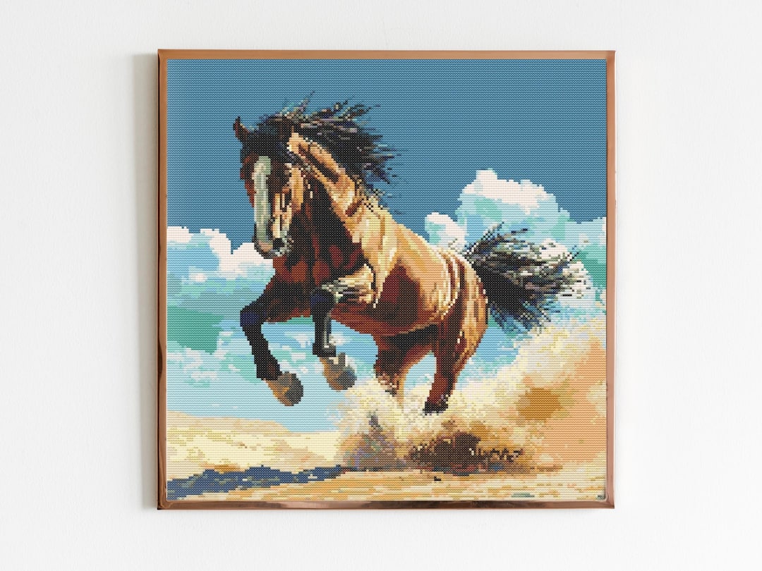 Wild Horse Cross Stitch Sewing Embroidery Pattern Instant DMC Download ...