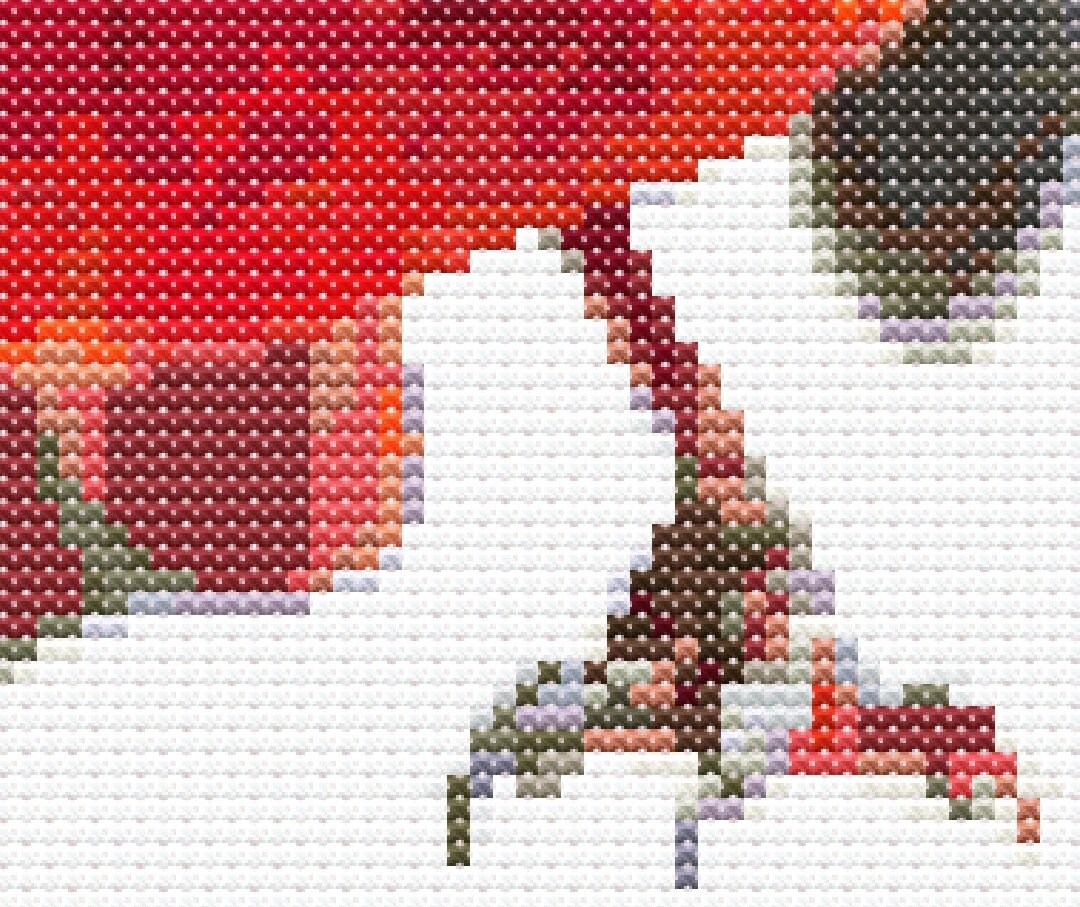 Red Cardinal Cross Stitch Sewing Embroidery Pattern Instant DMC ...