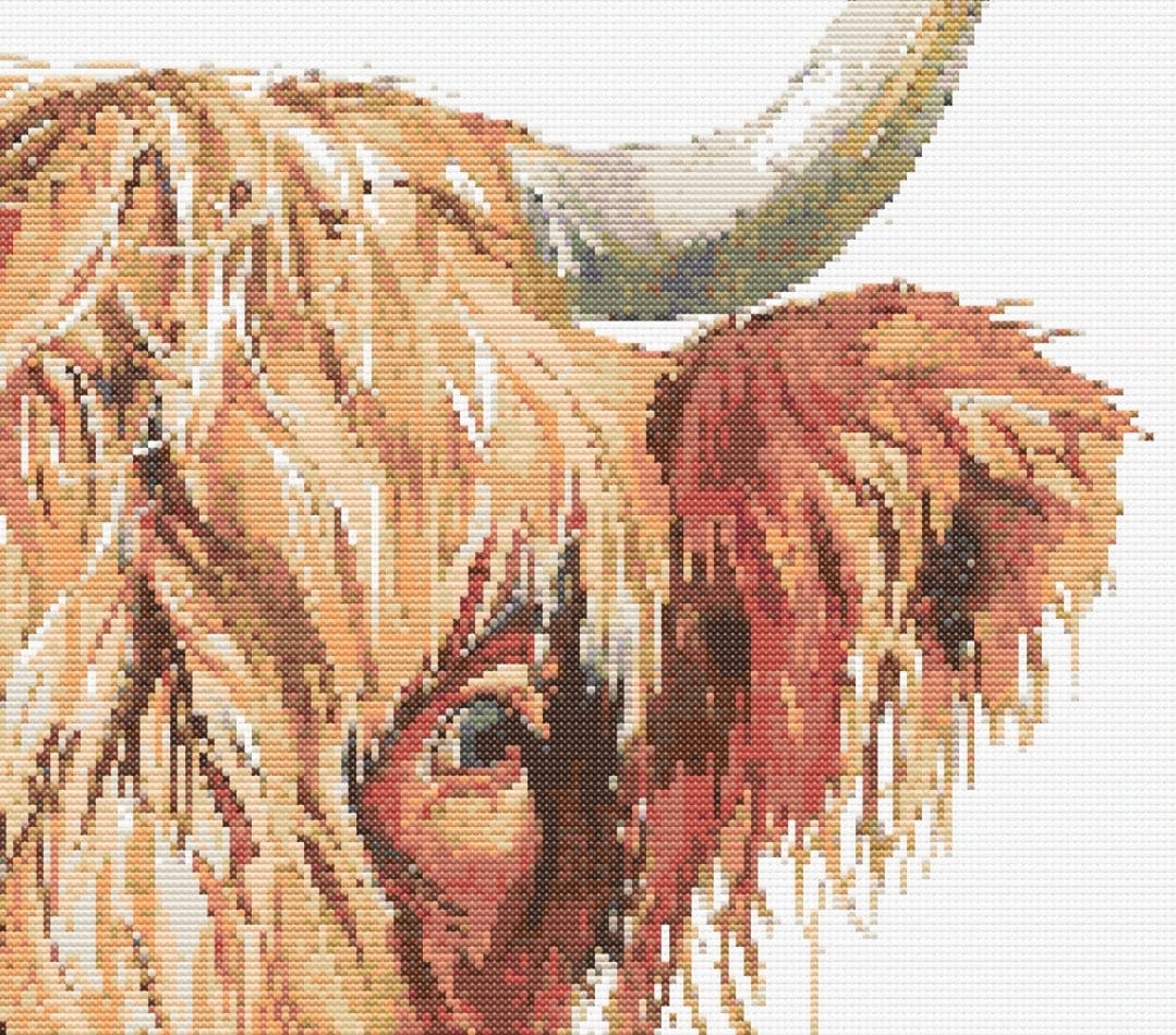 Highland Cow Cross Stitch Sewing Embroidery Pattern Instant DMC ...