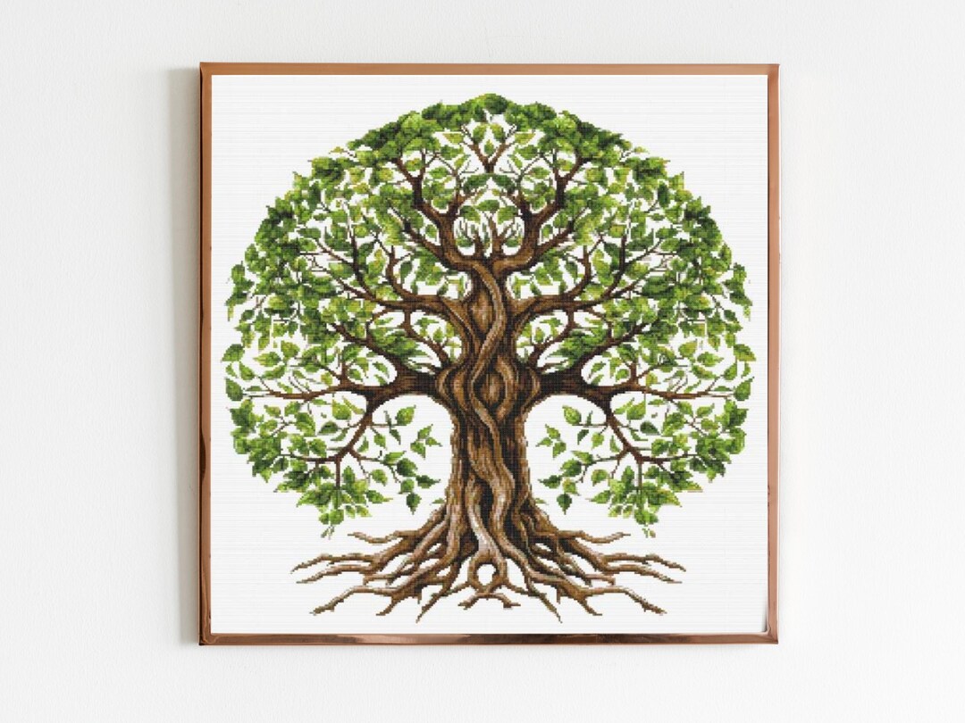 Tree of Life Cross Stitch Sewing Modern Embroidery Pattern Classic ...