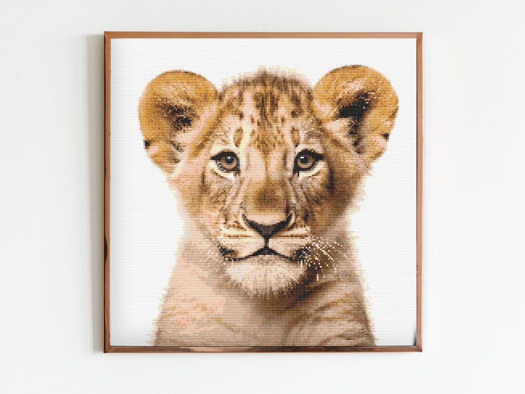 Lion Cub Cross Stitch Pattern Sewing Embroidery DMC Wildlife Africa ...