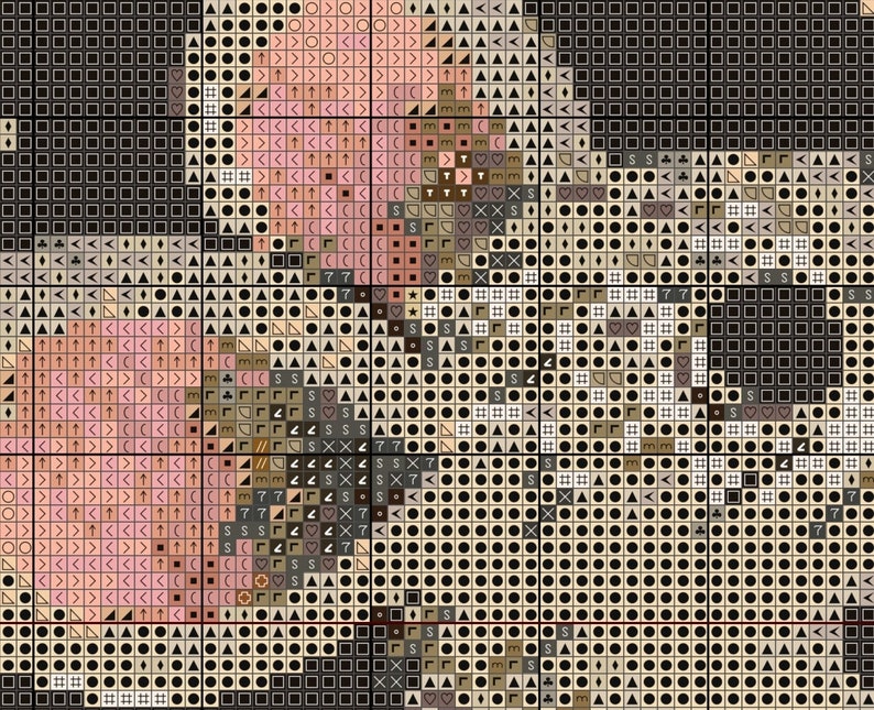 Folklore Mouse Cross Stitch Pattern Sewing Embroidery Dark X-stitch ...