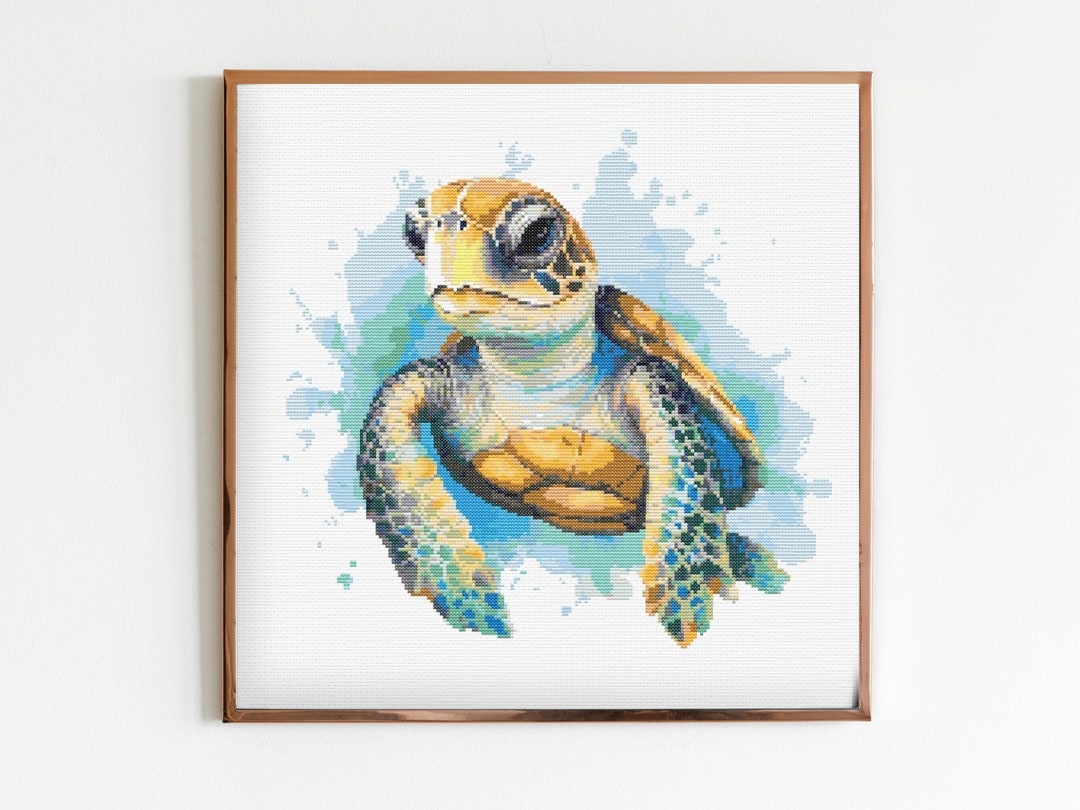 Sea Turtle Cross Stitch Sewing Embroidery Pattern Instant DMC Download ...