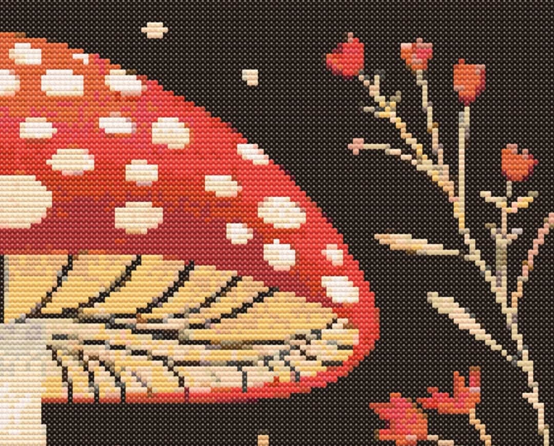 Folklore Mouse Cross Stitch Pattern Sewing Embroidery Dark X-stitch ...