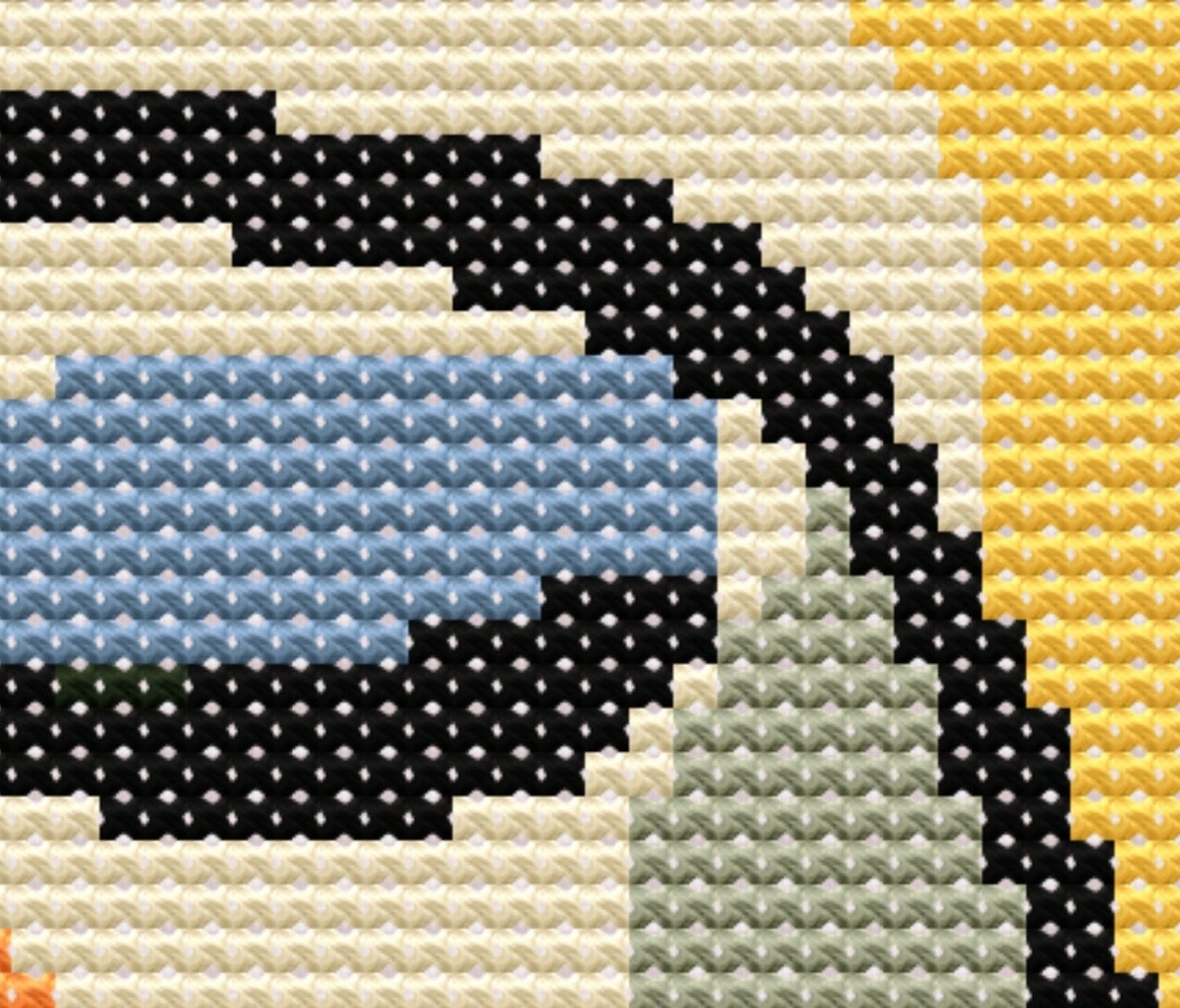 Abstract Face Cross Stitch Sewing Embroidery Pattern DMC X-stitch ...
