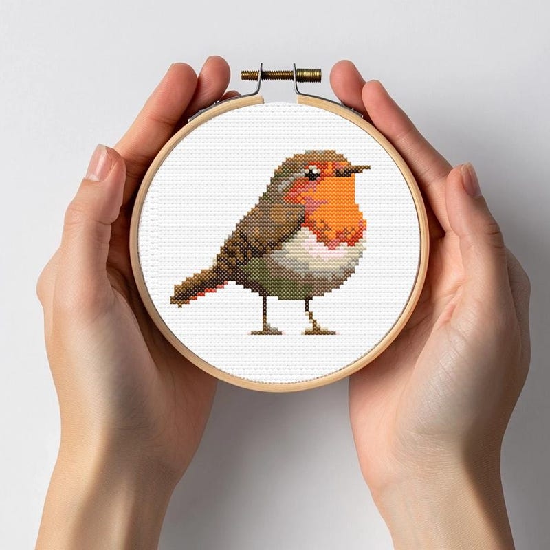 Robin Embroidery - Etsy UK