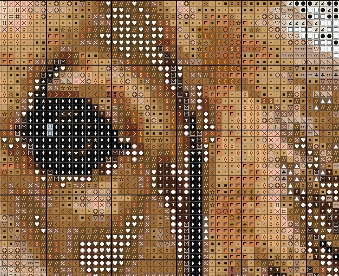 Puppy Golden Retriever Cross Stitch Pattern Sewing Embroidery DMC ...