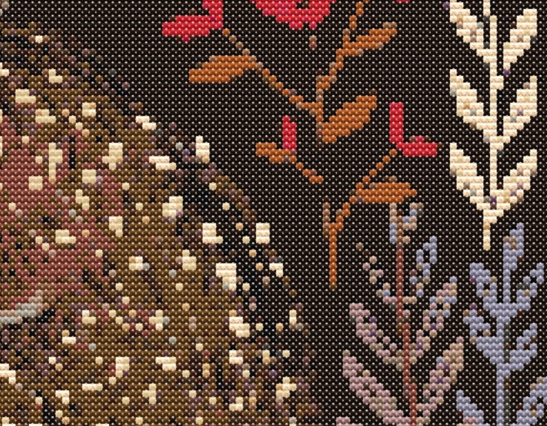 Folklore Style Rabbit Cross Stitch Pattern Sewing Modern Embroidery ...