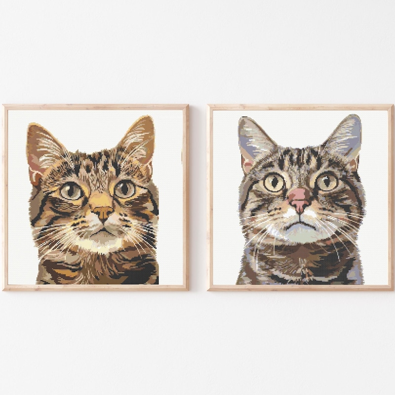Tabby Kitten Cross Stitch - Etsy