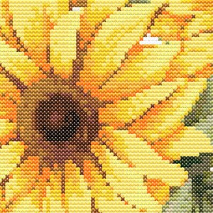 Sunflowers Cross Stitch Sewing Modern Embroidery Pattern Instant DMC ...