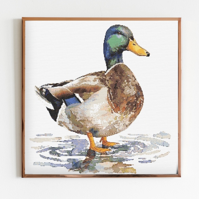 Crosstitch Kit of a Duck - Etsy