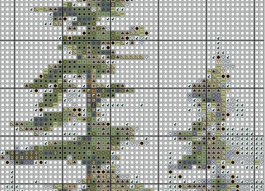 Bear in a Mountain Pine Forest Cross Stitch Sewing Embroidery Pattern ...